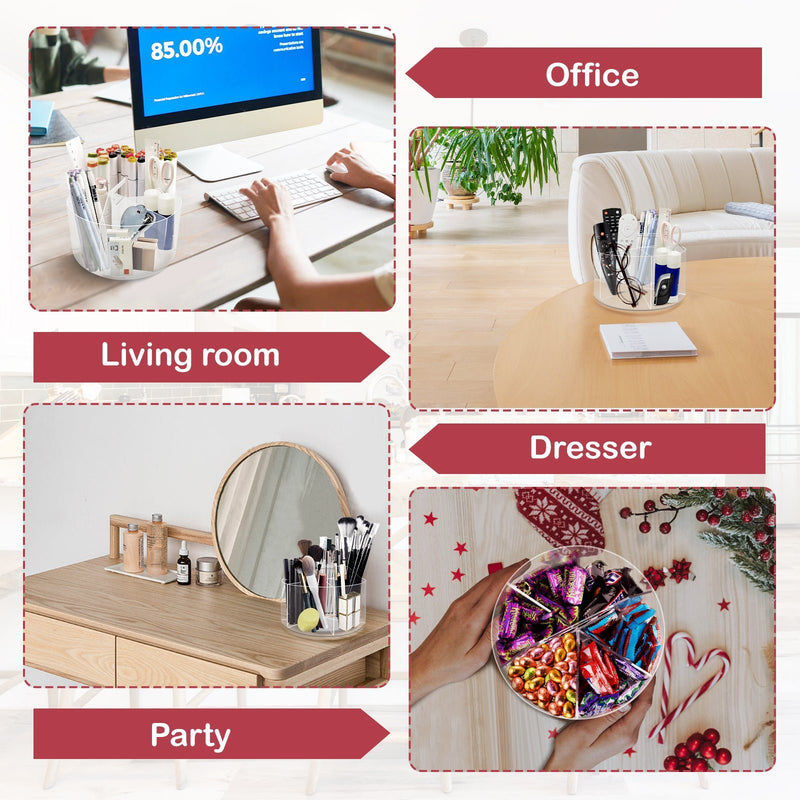Rotating Round Desk Top Organizer - Mefirt